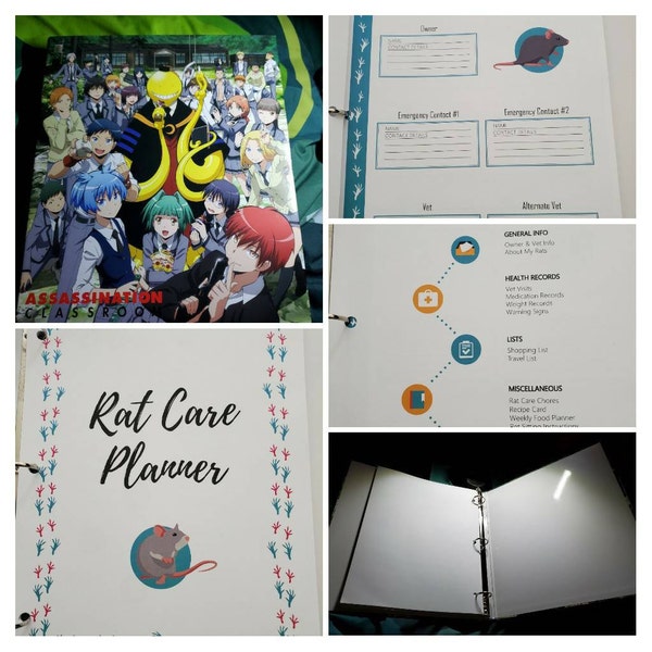 Rat Care Planner - PDF Printable - Rat Care Sheets, Rat Medical Records ...