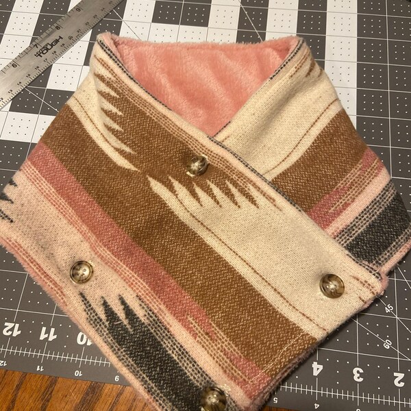 Southwestern Wool Fabric Remnant Med.wt.blanket Piece Native Aztec ...
