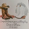 Save the Date Cow Wedding Card Personalised Highland Bride & Groom ...