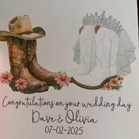 Save the Date Cow Wedding Card Personalised Highland Bride & Groom ...