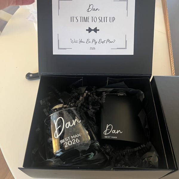 Personalised Best Man Gift, Groomsman Gift, Thank You for Being My Best ...