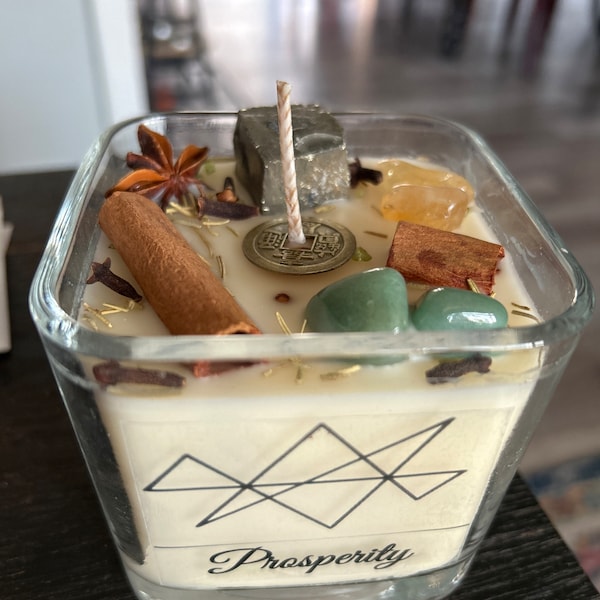 Prosperity Intention Candle, Abundance Candle, Money Drawing Candle ...