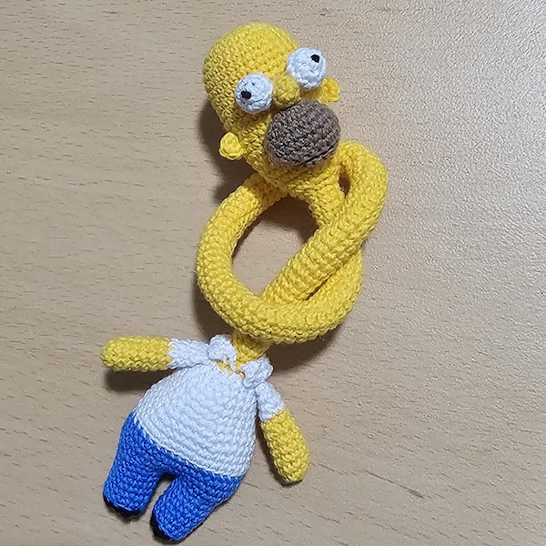 Crochet Simpsons Keychain - Handmade Character - Custom Cartoon ...