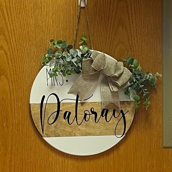 Personalized Teacher Custom Farmhouse Classroom Sign. Custom Teacher ...
