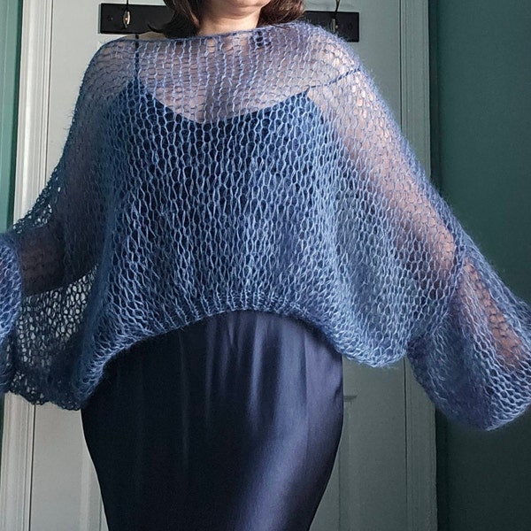 2 Patterns Crochet Top Pattern, Fishnet Sleeve Tutorial, Wide Sleeves ...
