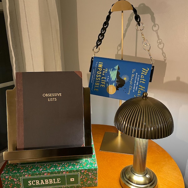 Bookmark With Detachable Handle, Book Carrier, Pink Faux Leather ...