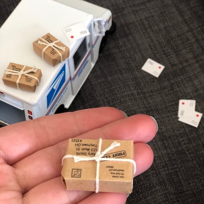 Miniature Packages Mail Postcards, Fairy Garden Accessories, Dollhouse ...