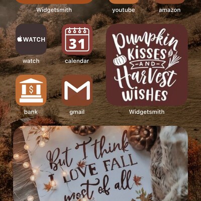 1 Mil IOS14 Fall Halloween App Icons, Neutral Fall Aesthetic, Mega ...