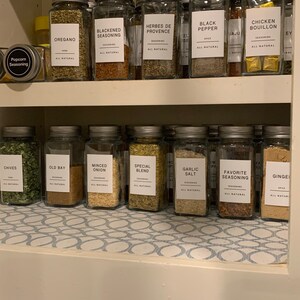 160 Minimalist White Spice Labels. Preprinted Modern Farmhouse | Etsy