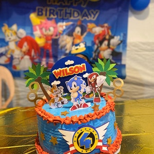Sonic Cake Topper Sonic Birthday - Etsy