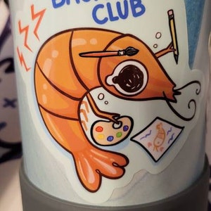 Chef Shrimp Fried Rice Glossy Waterproof Sticker Sheet Cute Shrimp Meme ...