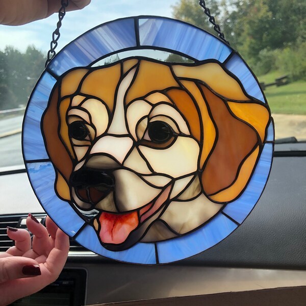 Pet Memorial Stained Glass Window Hangings Personalized Gifts Custom ...