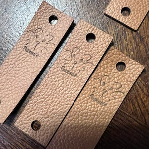 Labels for Rivets Knitting Labels, Personalized Labels, Genuine Leather ...