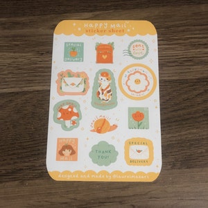 Happy Mail Sticker Sheet 1 Pc Digital Art, Stickers, Illustration ...