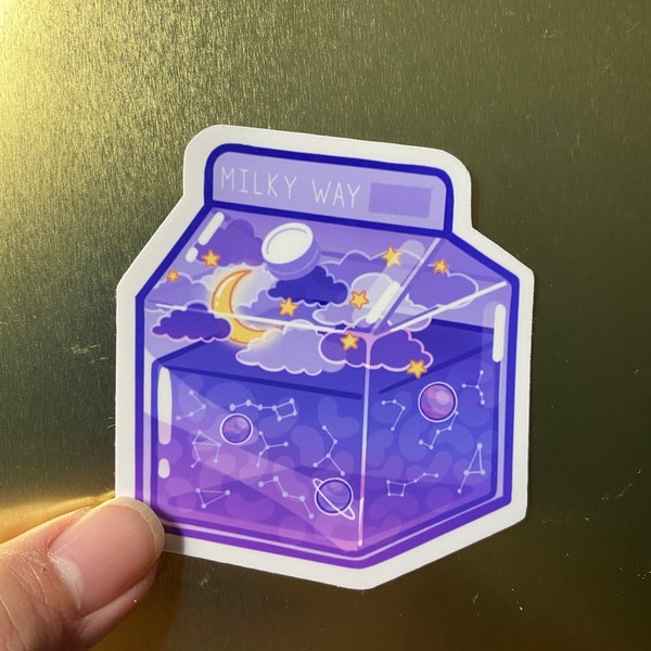 Milk Cartons Sticker Set (5 Pcs) | Space Milk | Bamboo Milk | Ocean ...