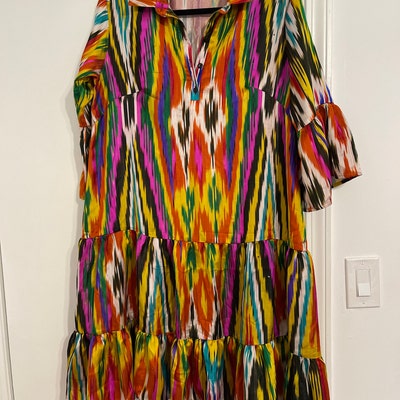 Bright Green Dress in Iridescent Vintage Silk Maxi Dress for Summer ...