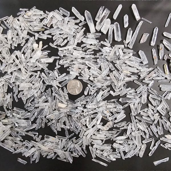 Tiny Matchstick Quartz Crystal Points 1/2 Lb Box Lot (natural Points ...