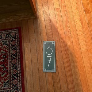 Vertical Craftsman Address Sign Engraved House Number. Choice of 3 ...