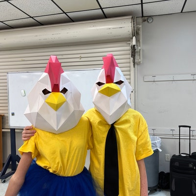 Rooster Mask, Paper Craft Template, DIY Printable Animal Mask, Instant ...