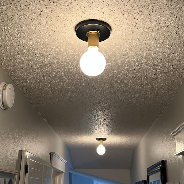 Simple Light Fixture - Ceiling Light - Wall Light - Large Bulb Light ...