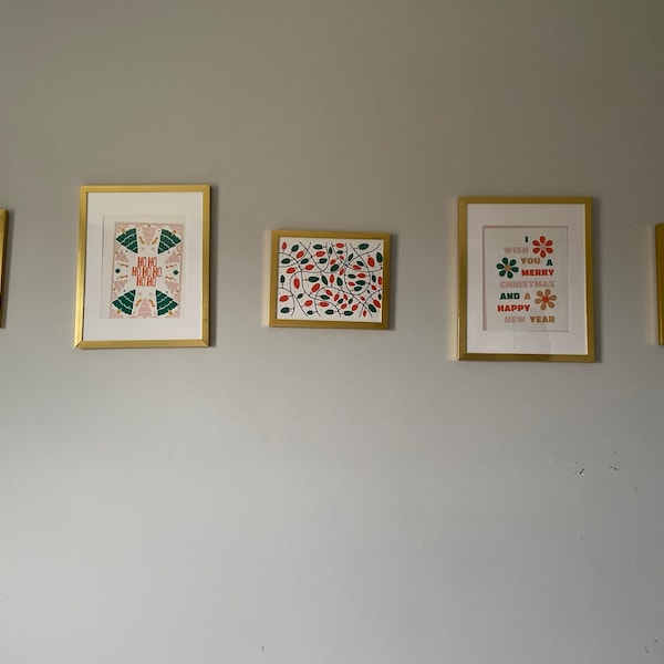 Retro Christmas Prints | 16 Christmas Printables | Boho Christmas Wall ...