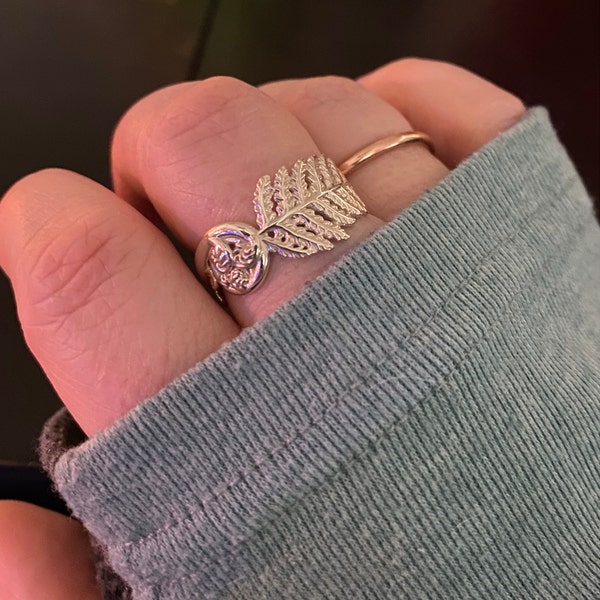 Hemlock Tree Branch Ring, Sterling Silver Ring, Branch Ring, Pine ...