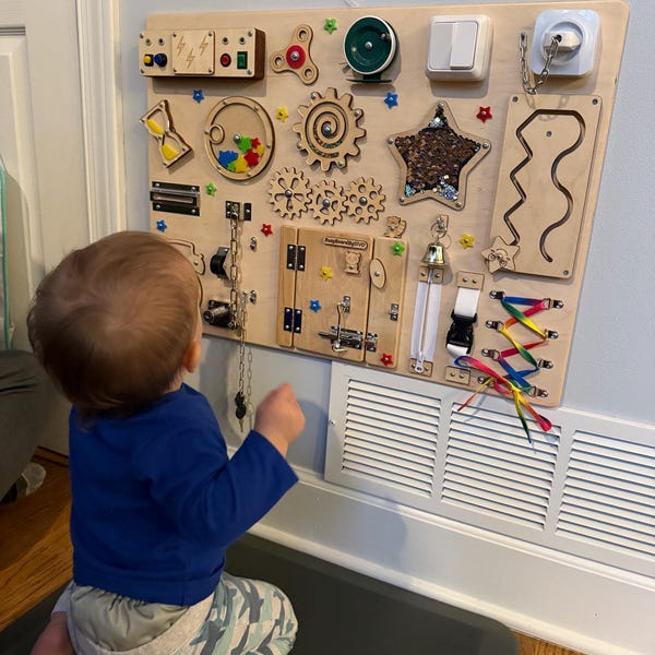 Busy Board, SUPER LARGE With Lights for Wall / Big Busy Board for ...