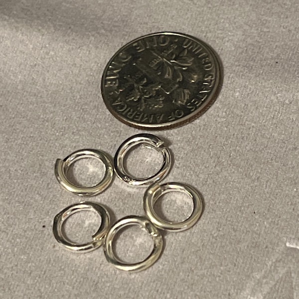 4mm Sterling Silver Open Jump Rings 20 Gauge, 100 Pcs Bulk Jumprings ...