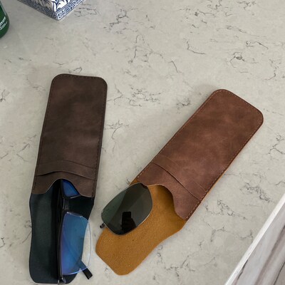 Luxury Eyeglass Holder Display Case Soft Leather Pouch for Sunglasses ...