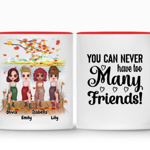 Best Friends Chibi Cute Clipart, Besties Clipart, Fashion Girls Clipart ...