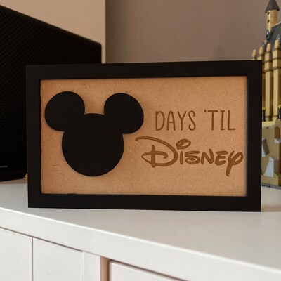 Days til Disney Countdown Sign - Etsy