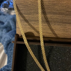 14K Gold Bismark Snake Chain Necklace, Herringbone Necklace, Curb Link ...