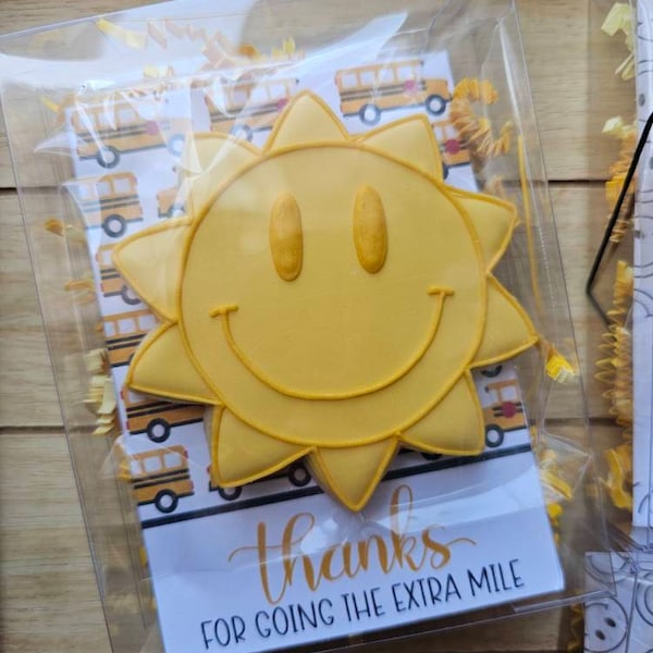 School Bus Driver Thank You Printable Cookie Card, Thanks for Going the ...