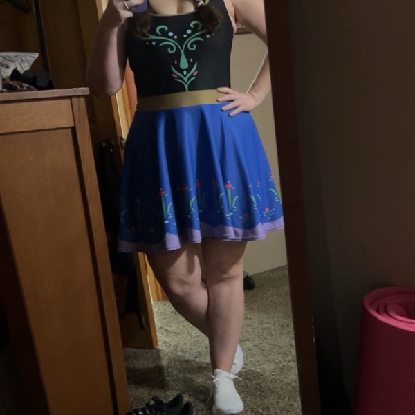 Anna Frozen Inspired Princess Running Costume Skater Dress - Etsy