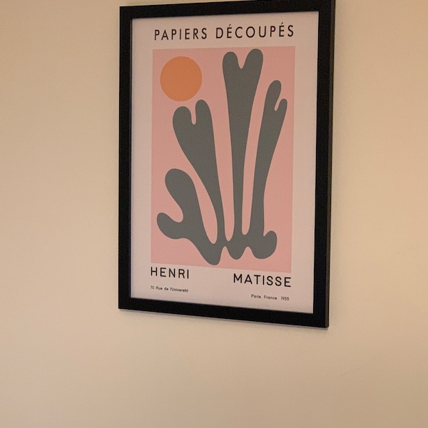 Henri Matisse Exhibition Poster, Matisse Print, Vintage Pink Art, Pop ...