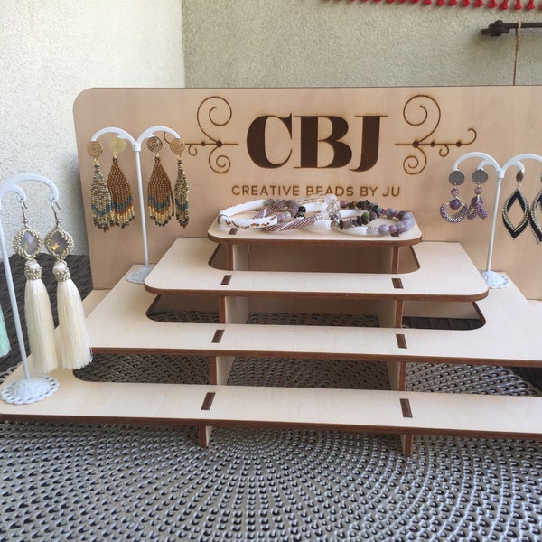 4 Tiers Collapsible Display for Craft, Art Trade Shows, Personalize ...