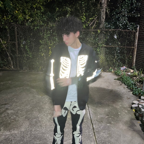 Custom Skeleton Zip up Hoodie - Etsy
