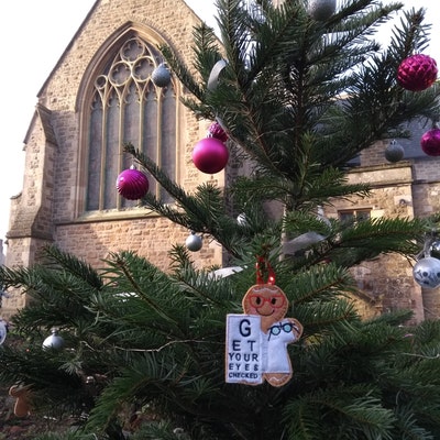 Gingerbread Man Optician / Optometrist Tree Decoration, Tree Ornament ...