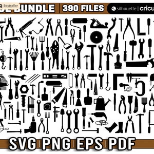 Tools Svg Bundle, Mechanic Tools Svg, Wrench Svg, Hand Tool Svg for ...