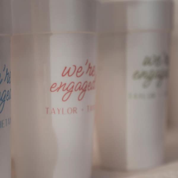 We're Engaged!, Personalized Engagement Cups, Engagement Cups ...