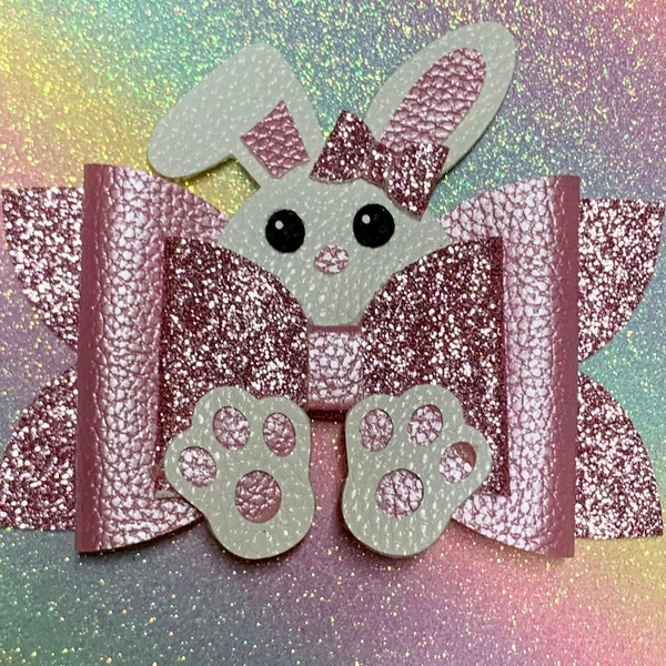 Easter Bunny Bow SVG, Peek a Boo Bunny Ears Bow SVG, Rabbit Bow PDF ...
