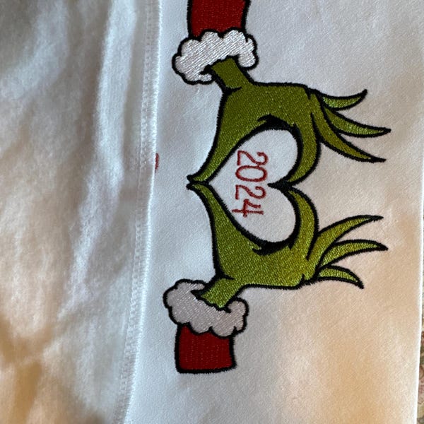 The Grinch Christmas Machine Embroidery Files 4x4 + 6x6 Hoop *INSTANT ...