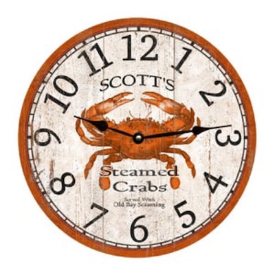 Crab Clock Personalized Crab Clock - Etsy