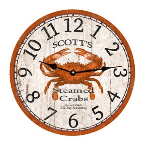 Crab Clock- Personalized Crab Clock - Etsy