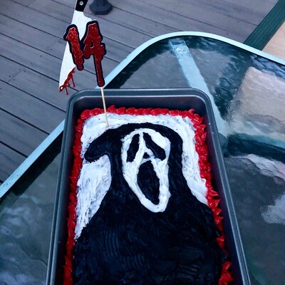 Horror Knife Cake Topper/horror Cake Topper/halloween Happy Birthday ...