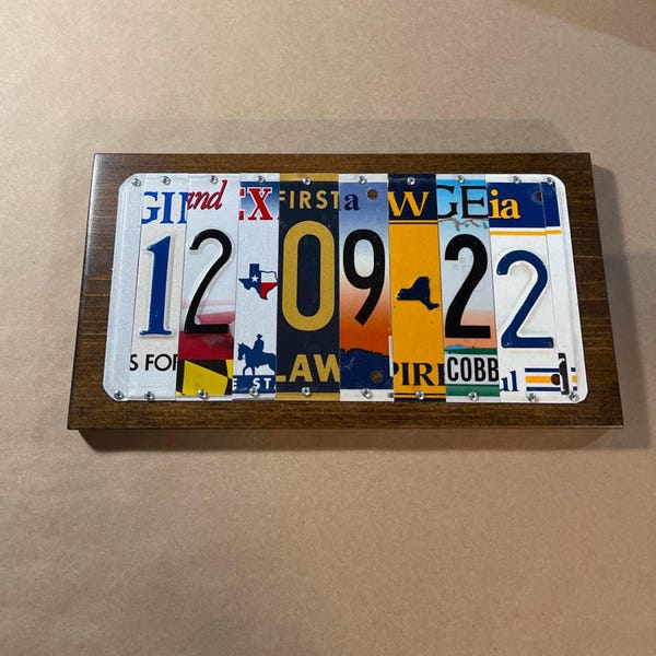 Custom License Plate Sign Personalized Gift for Any Occasion/ Unique ...