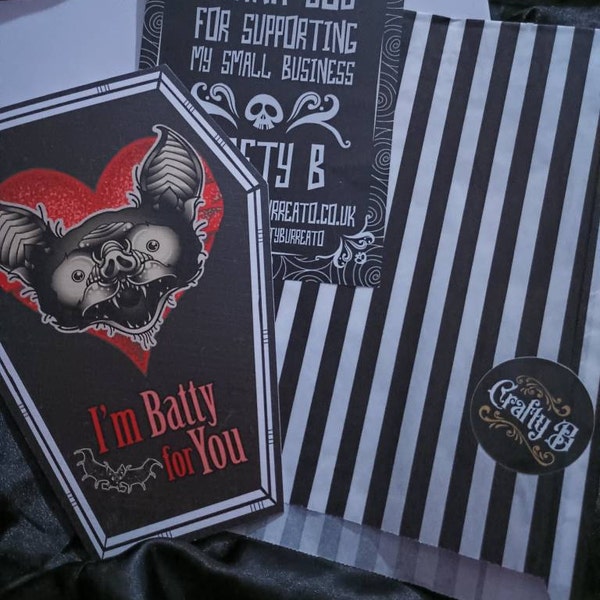 NEW COFFIN CARDS - I'm Batty for You - Alternative Anniversary ...