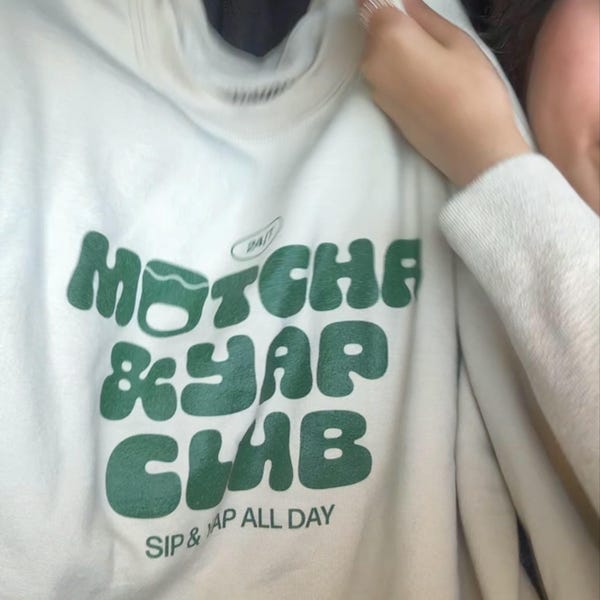 Morning Matcha Club Sweatshirt, Cozy Unisex Crewneck, Matcha Lover ...