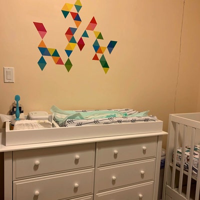 96 Mini Rainbow Triangle Wall Decals Fabric Wall Stickers - Etsy