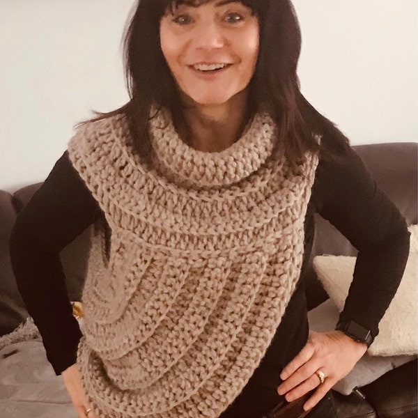 Jester Fringed Cowl - Ribbed Scarf Neck Warmer... - Etsy UK